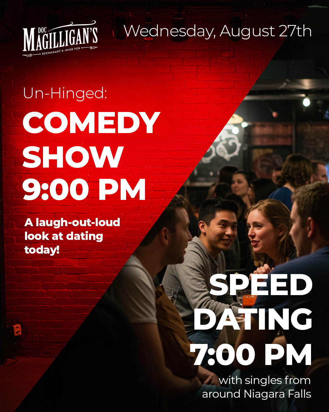 Speed dating with a side of stand-up - Lundy’s Lane Niagara Falls